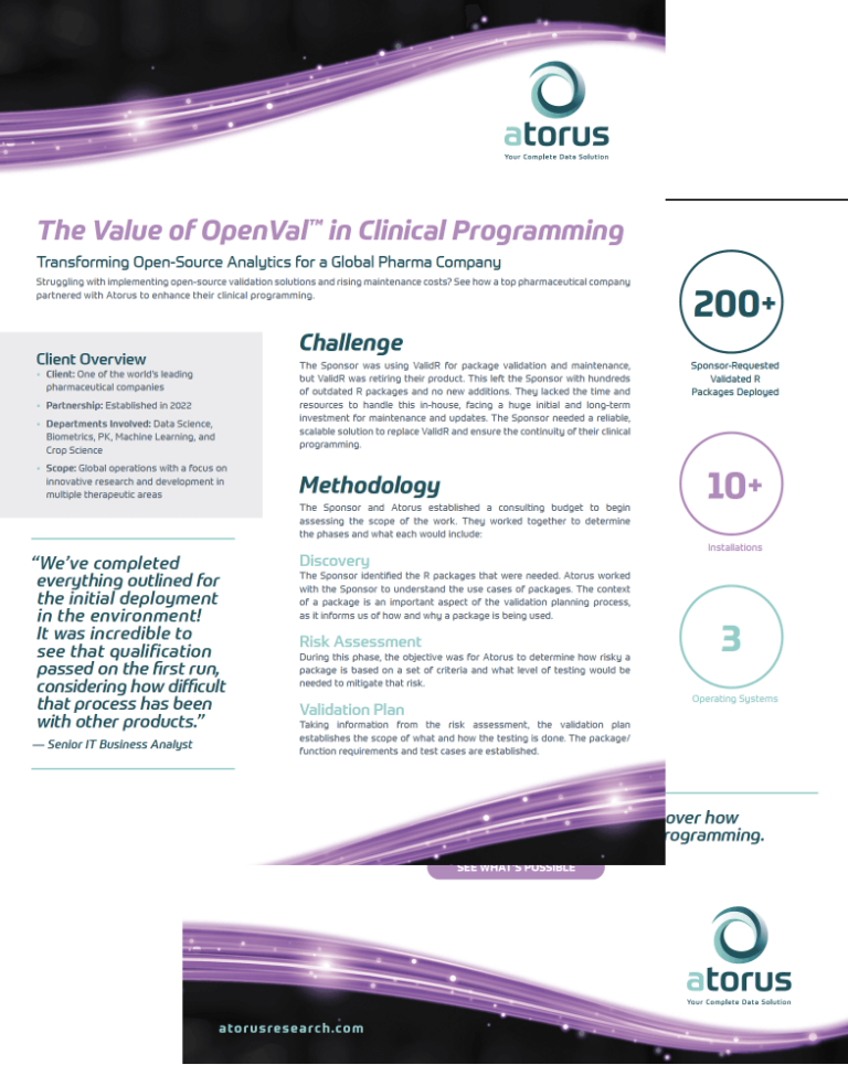 The Value of OpenVal® in Clinical Programming | Atorus Research